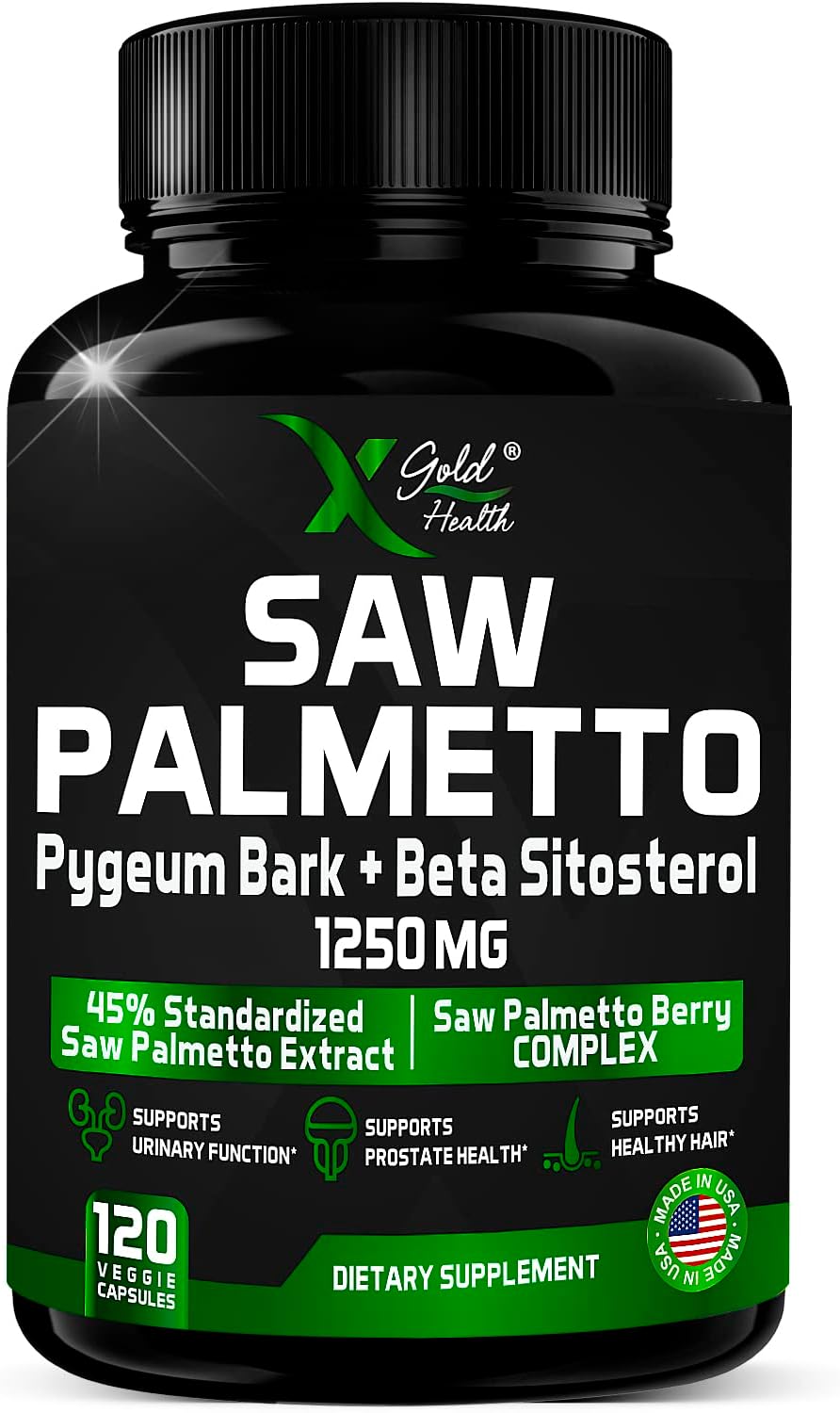 Amazon.com: X Gold Health Saw Palmetto Prostate Supplement for Men ...