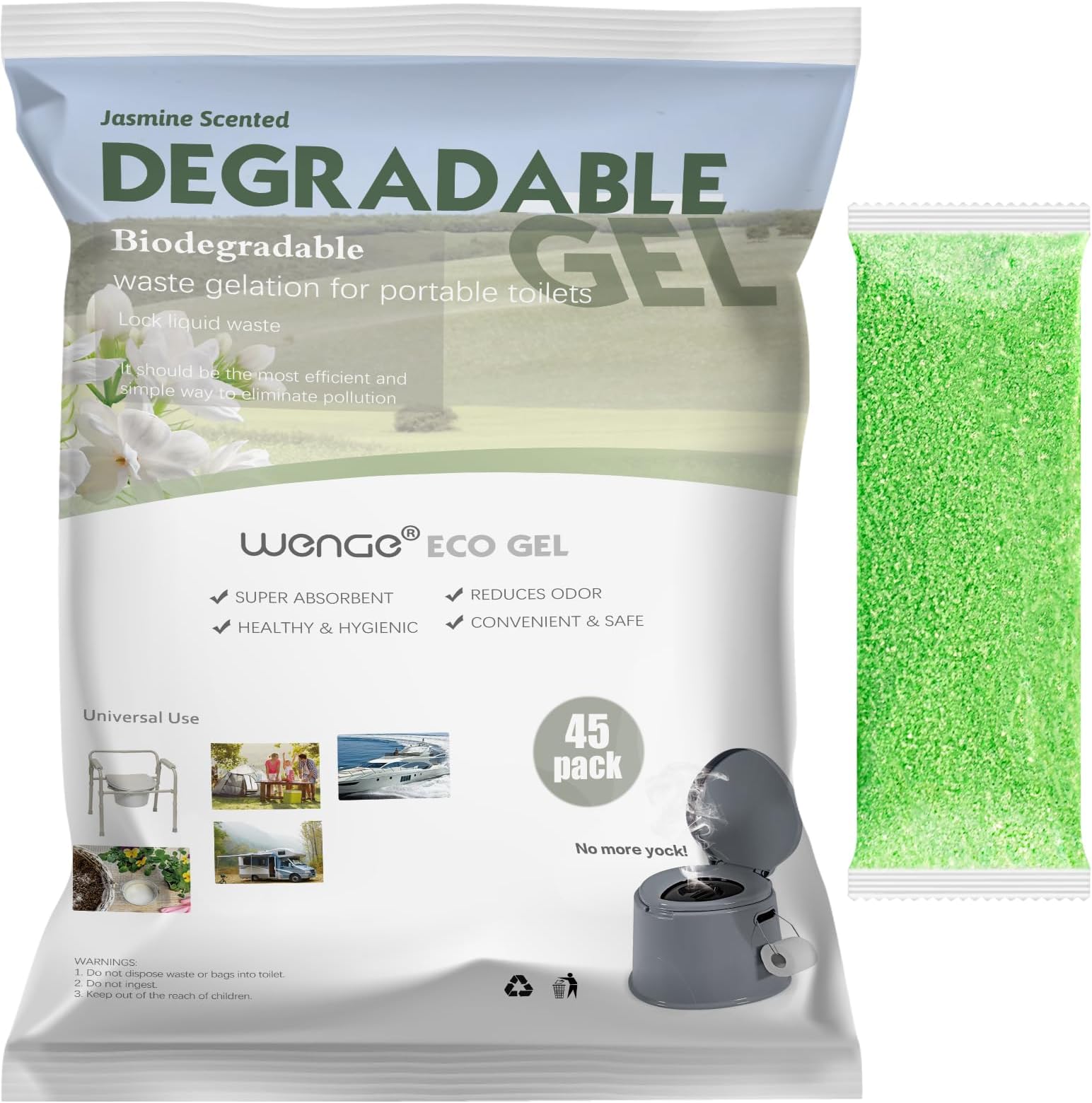 Amazon.com: Portable Toilet Chemicals. Super Absorbent Urine Absorber ...