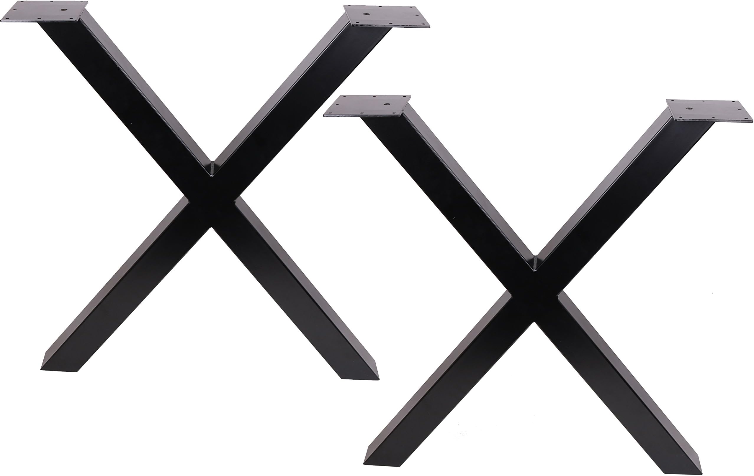 28" Heavy Duty Dining Table Legs, X-Shaped Solid Steel Table Legs ...