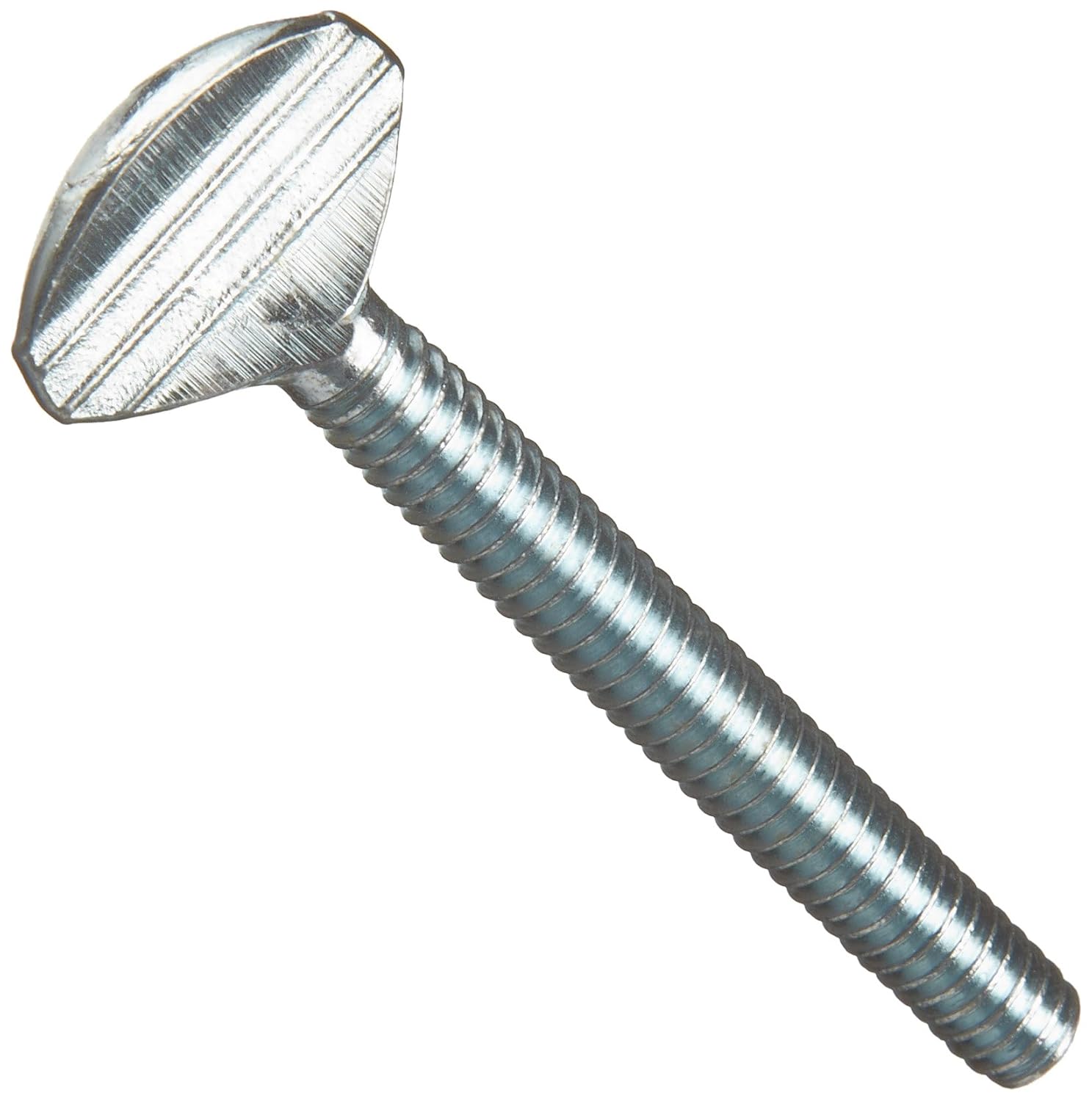 Zinc Plated Steel Thumb Screw, Spade Head with Shoulder, 1/4"-20, 1 ...