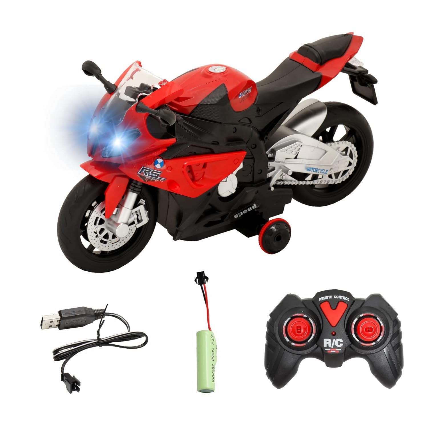Buy WISHKEY Plastic 1:20 Scale Remote Control Bike, 360 Degree Rotating ...
