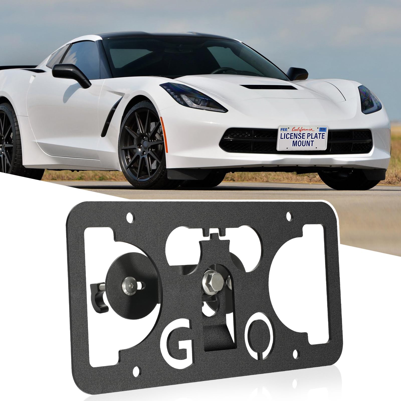 Amazon.com: No Drill Front Bumper License Plate Mount Compatible with ...