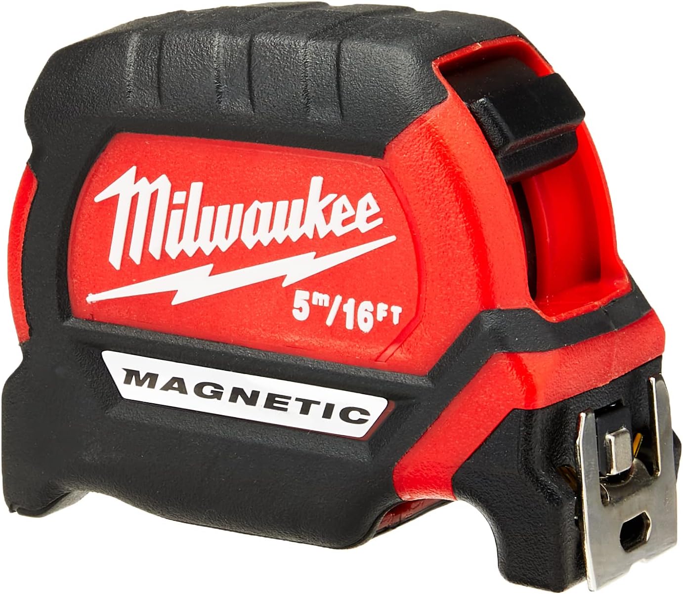 Milwaukee ‎4932464599 Premium Magnetic Tape Measure HP5Mg/27, Red/Black ...