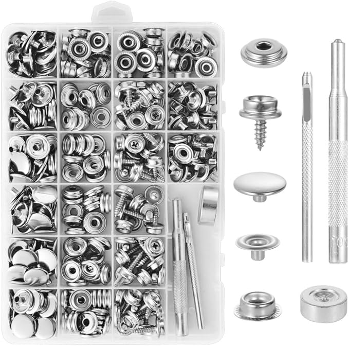 Amazon.com: Homaisson 323Pcs Boat Canvas Snap Kit, Stainless Steel ...