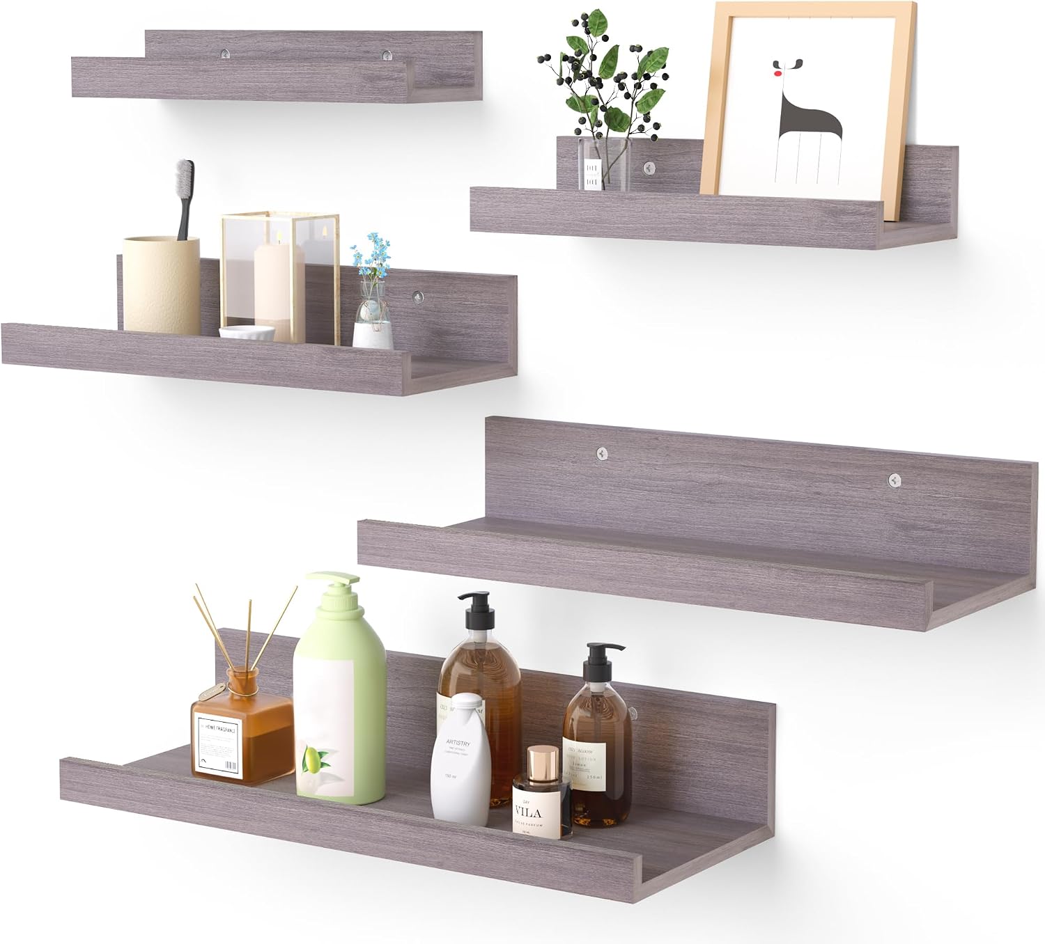 Amazon.com: Upsimples Home Floating Shelves for Wall Decor Storage ...