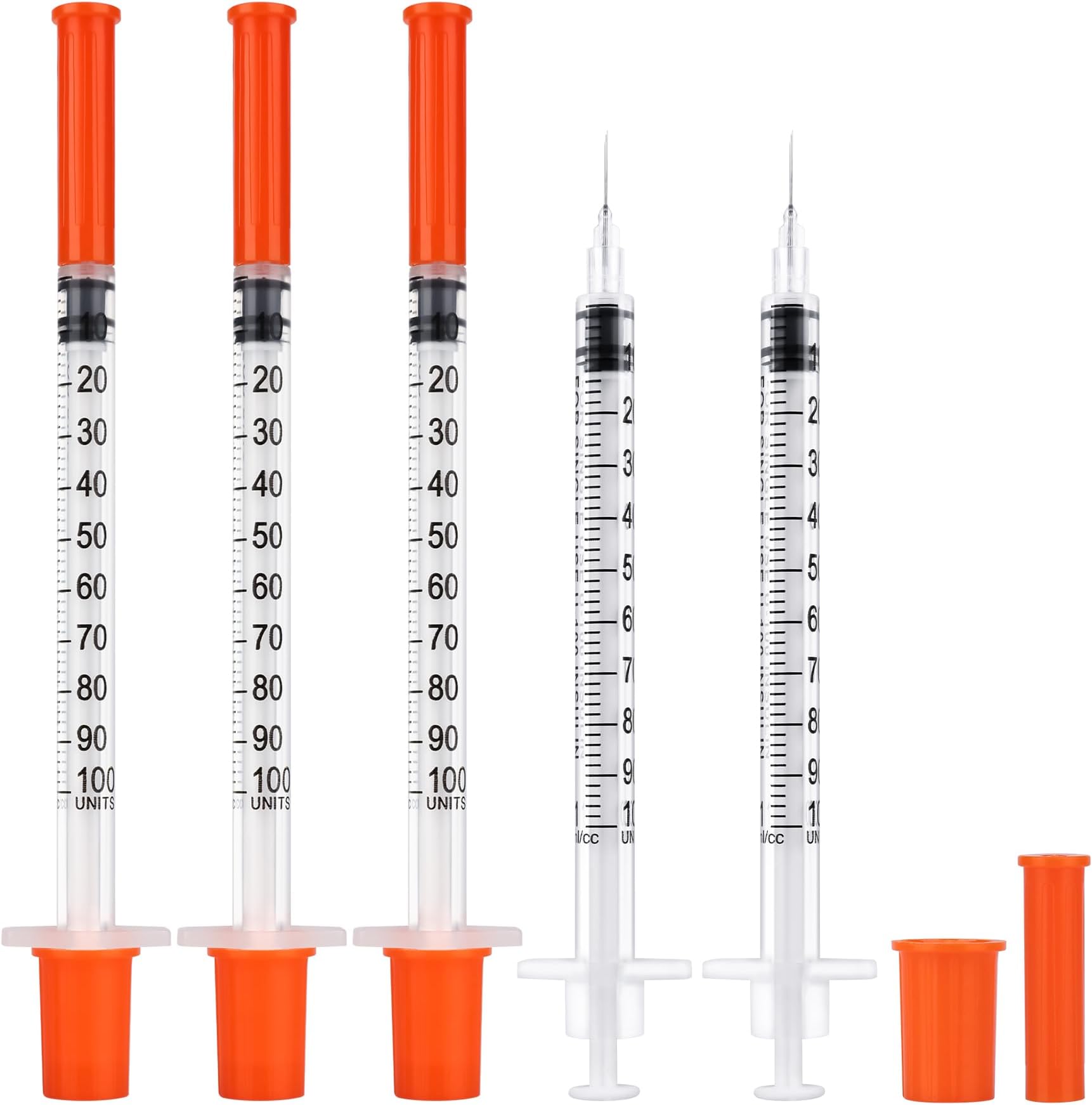 Amazon.com: 1ml Syringes with Caps (Pack of 100) : Industrial & Scientific