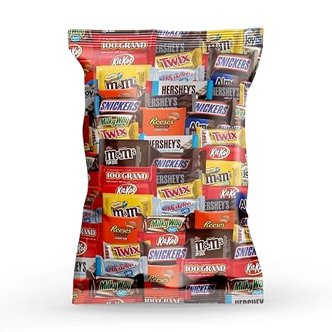 Amazon.com: Bulk Assorted Variety Pack of Fun Size Chocolate Candy ...