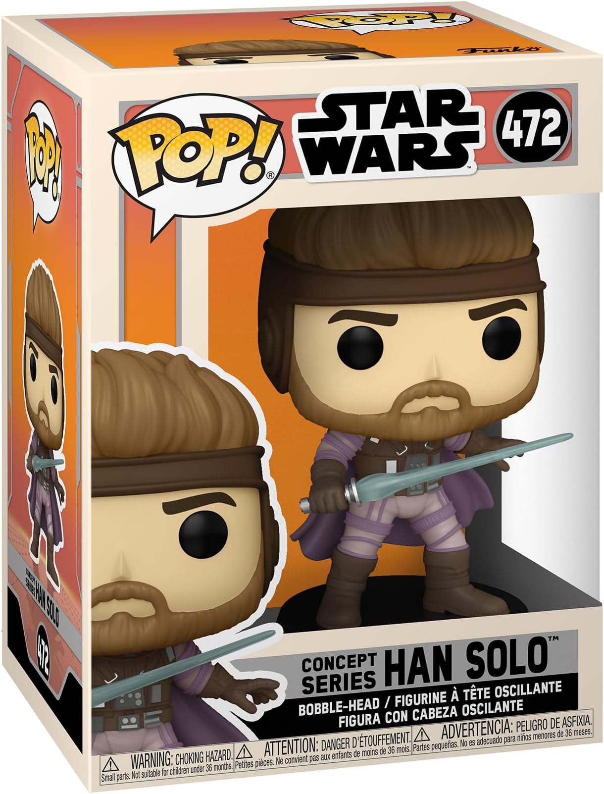 Amazon.com: Funko POP Star Wars: Concept Series - Han Solo,Multicolor ...