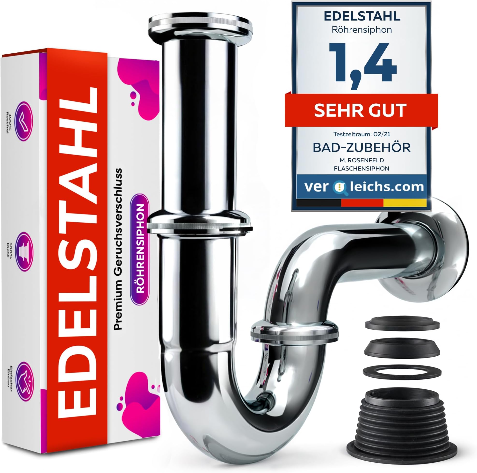 Universal Siphon Waschbecken - Geruchsverschluss Waschbecken ...