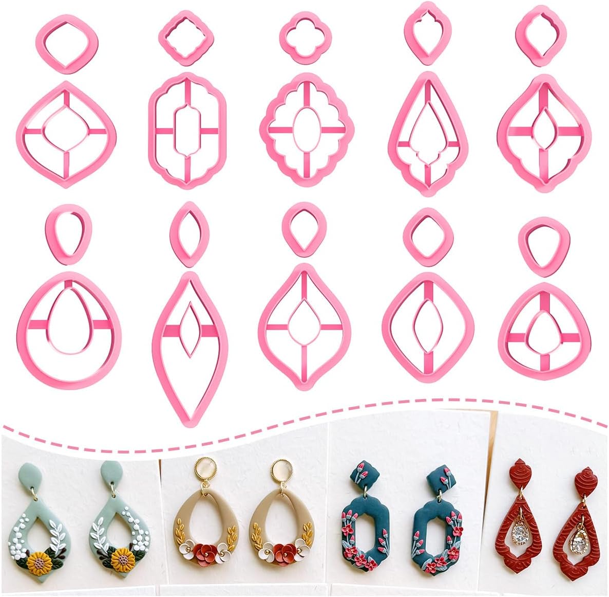 Amazon.com: Keoker Polymer Clay Cutters Set 20 Boho Shape Clay Cutters ...