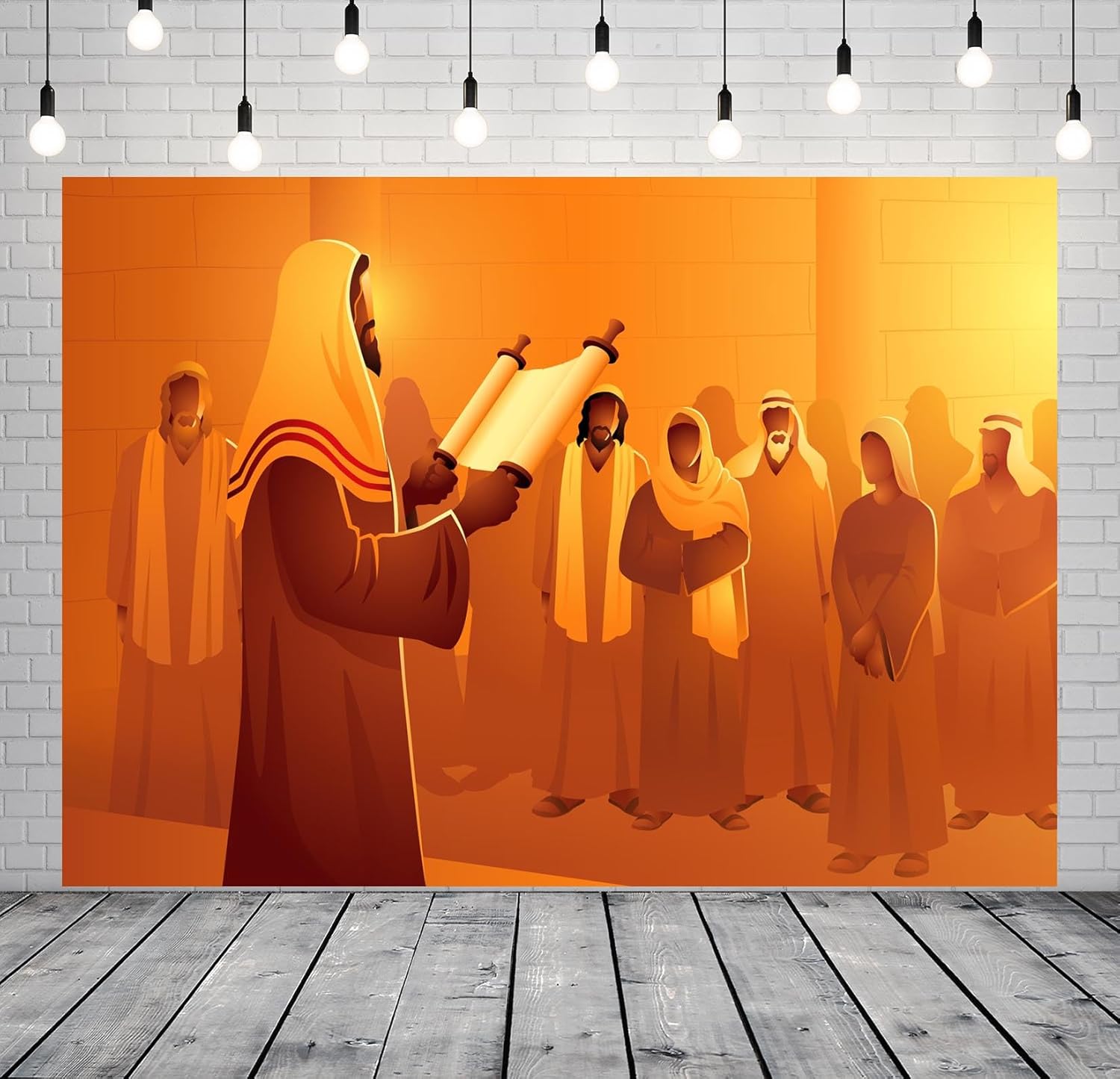 Amazon.com : BELECO 5x3ft Fabric Biblical Series Backdrop Jesus Reading ...
