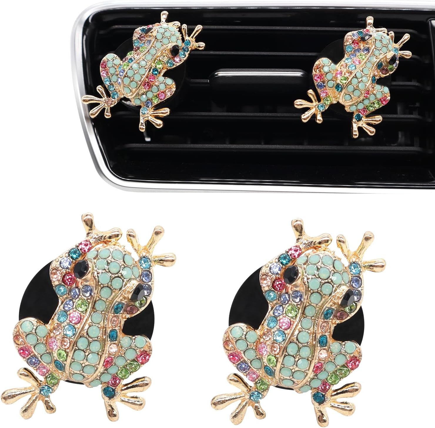 Amazon.com: ORIESSE Cute Car Accessories 2pcs Frog Car Air Freshener ...