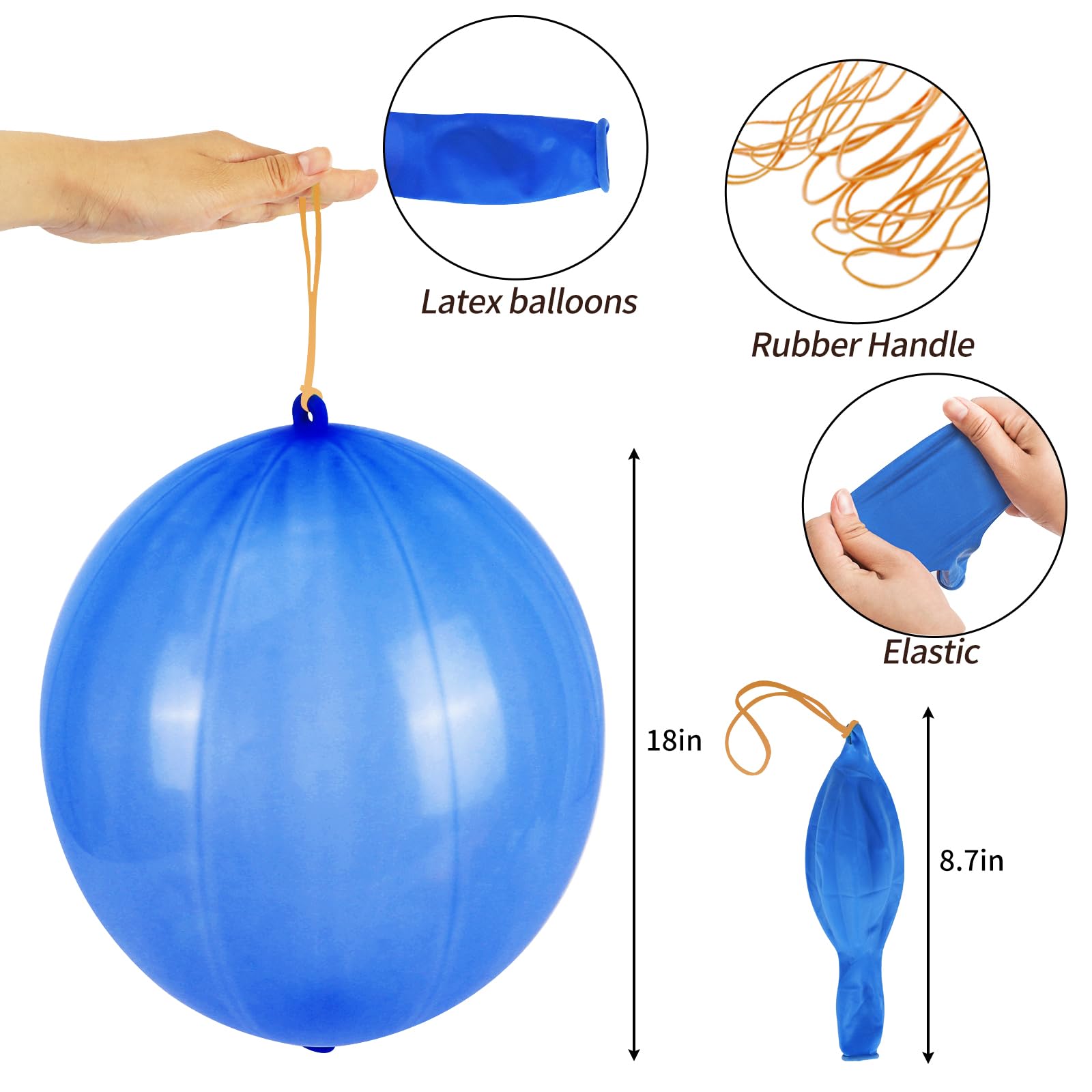 Snapklik.com : RUBFAC 12 Punch Balloons Punching Balloon Heavy Duty ...