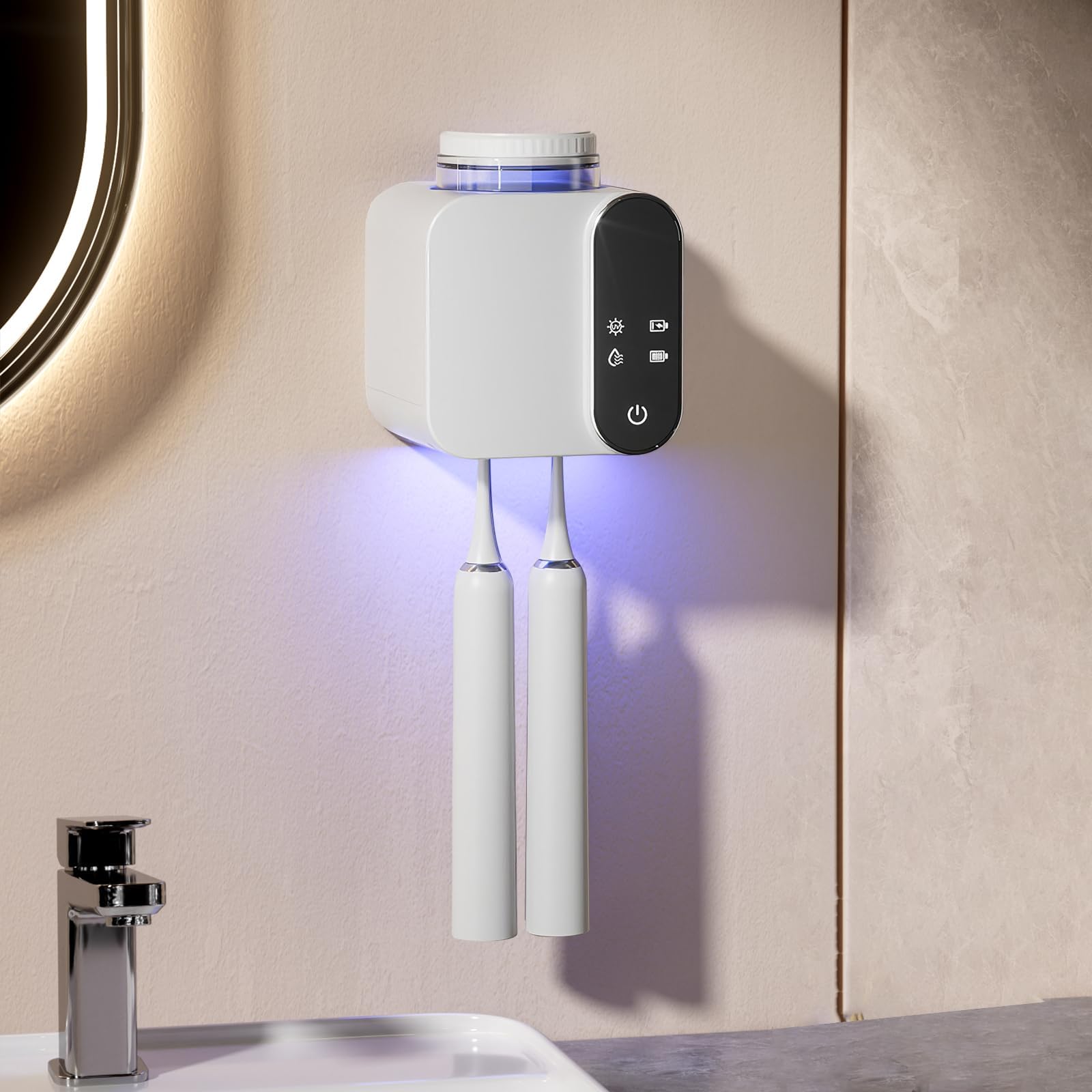 Amazon.com: Toothbrush Holders for Bathrooms, Smart Toothbrush Holder ...