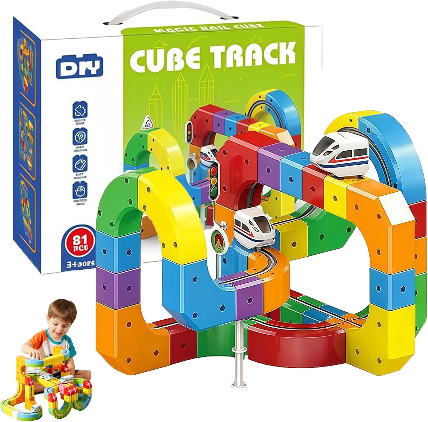 Amazon.com: Train Track Fusion Set, 2026 New Flexible 3D Magnetic ...