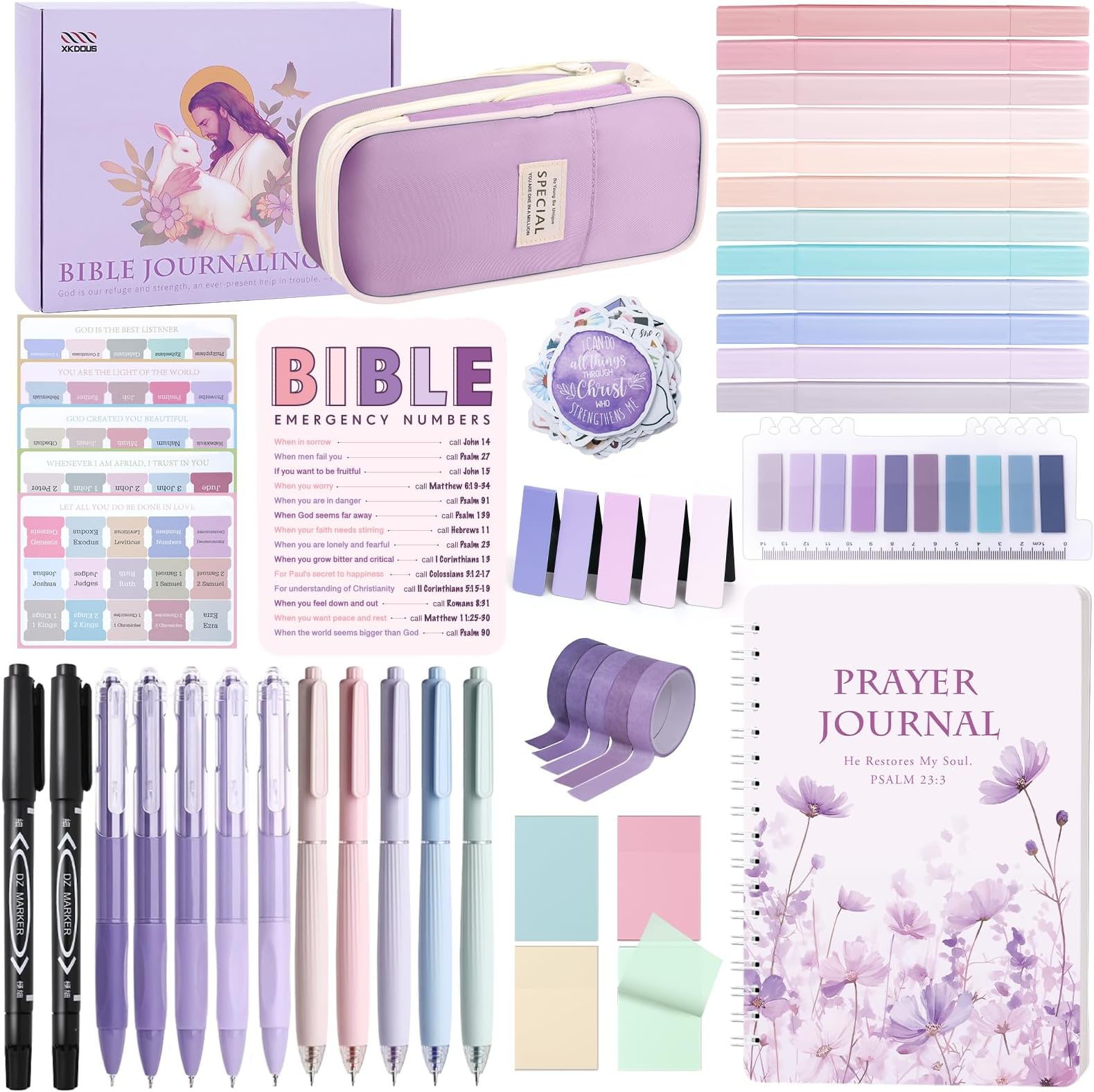 Amazon.com: XKDOUS Bible Study Supplies Journaling Kit for Women, Bible ...