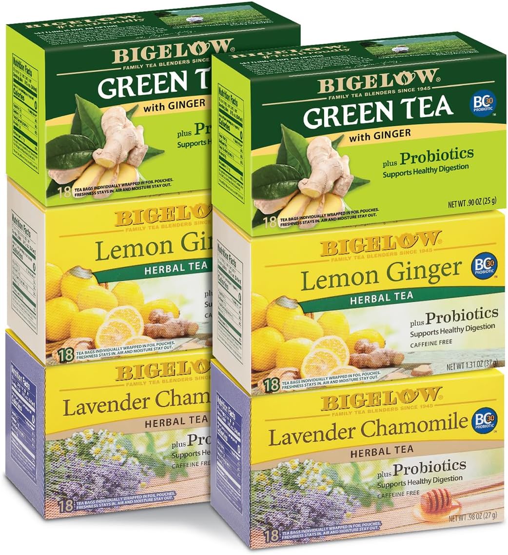 Amazon.com : Bigelow Herbal Teas Six Flavor Assortment, 18 bags ...