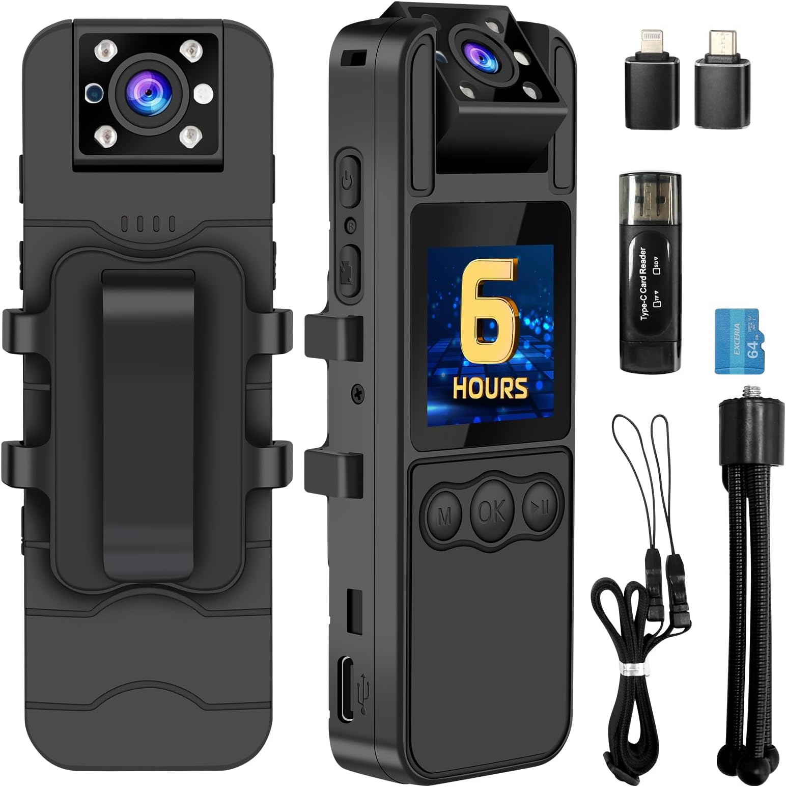 Amazon.com : Pyle Police Security Video Compact Camera - HD 2304x1296p ...