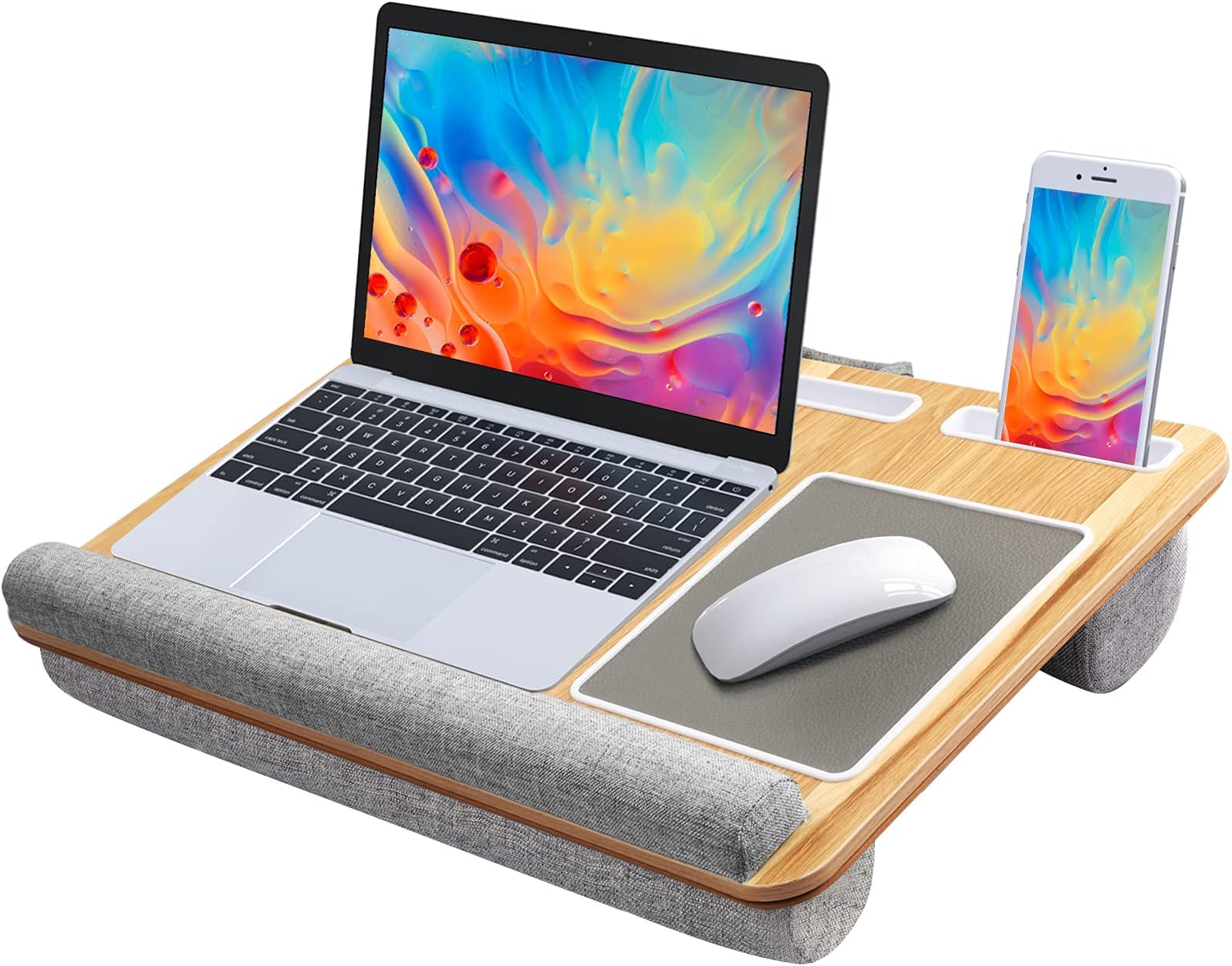 Amazon.com: Olivia & Aiden Bed Tray Table and Laptop Desk (Bamboo ...