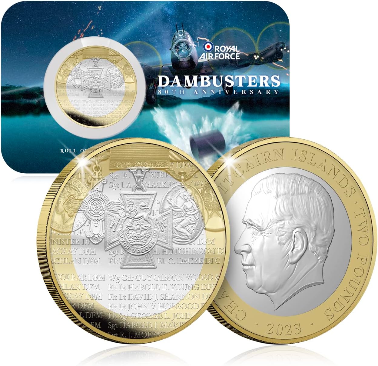 RAF Dambusters 80th Anniversary Royal Air Force Coin £2 BU 2023 - Roll ...