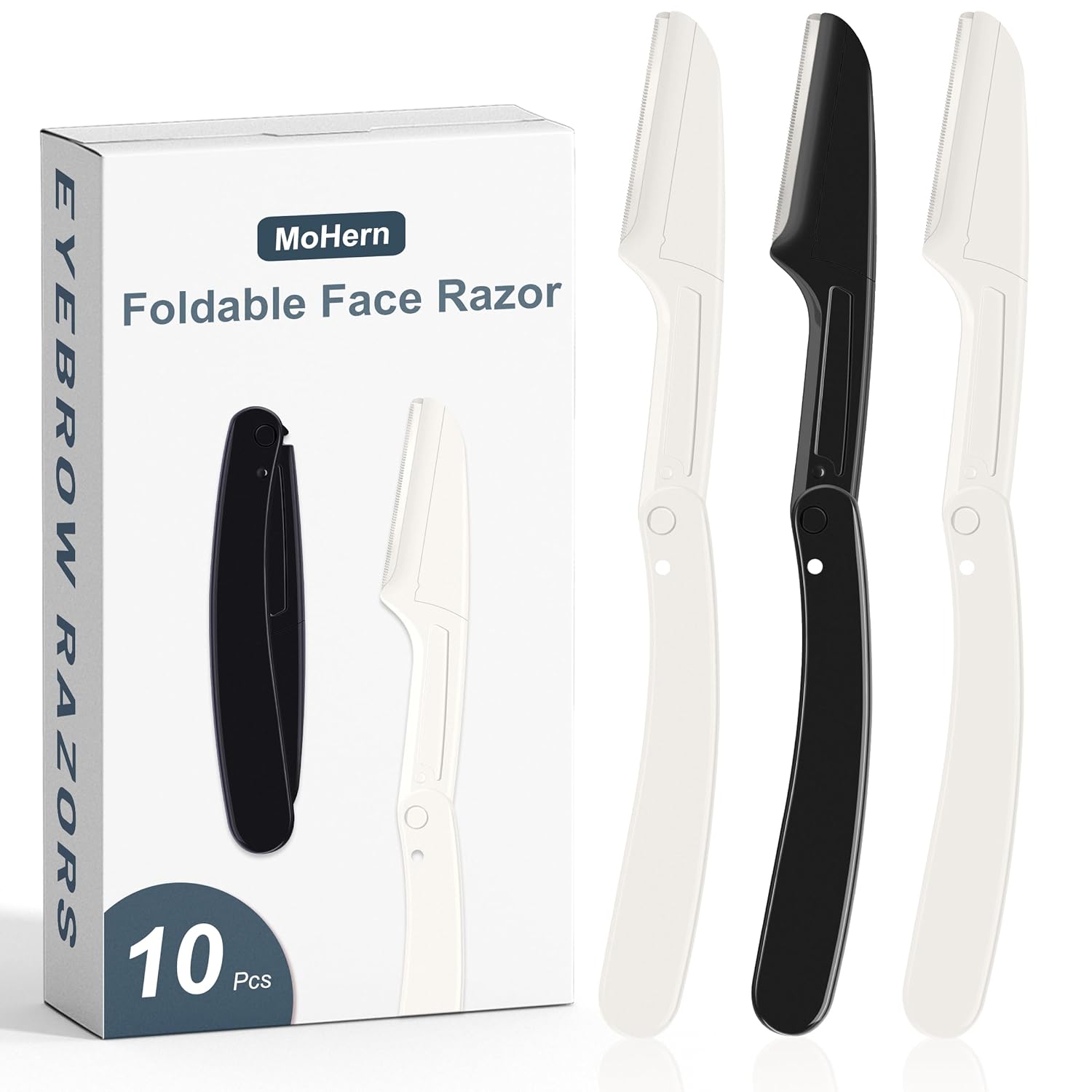 Amazon.com: Eyebrow Razor, 10 Pcs Dermaplane Razor for Face, Foldable ...