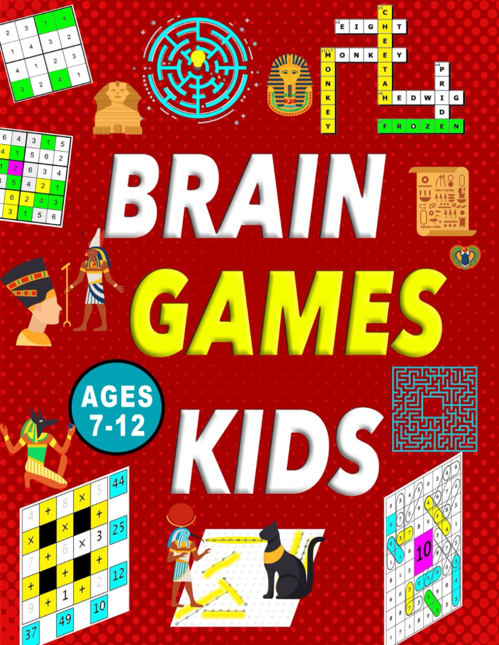 Brain Games For Kids Ages 7-12 Years Old: Mixed Puzzles Activity Book ...