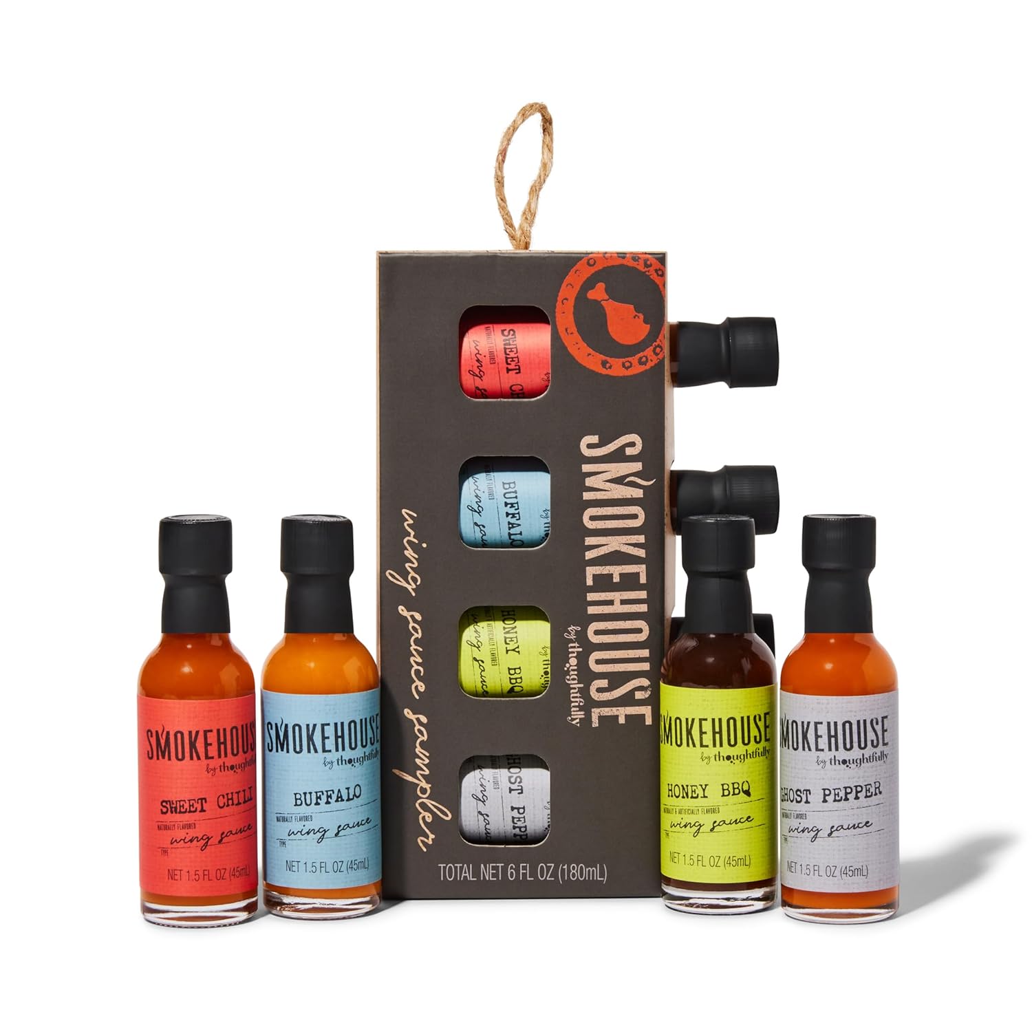 Amazon.com : Smokehouse by Thoughtfully, Wing Sauce Sampler Set ...