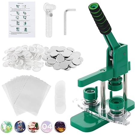 Dyna-Living Button Badge Maker Machine 32mm (1.26in) with Absorbable ...