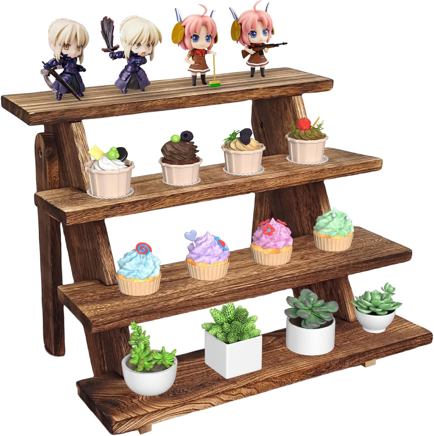 Amazon.com: 6 Pcs Cupcake Stands Dessert Table Display Set, Wood Cake ...