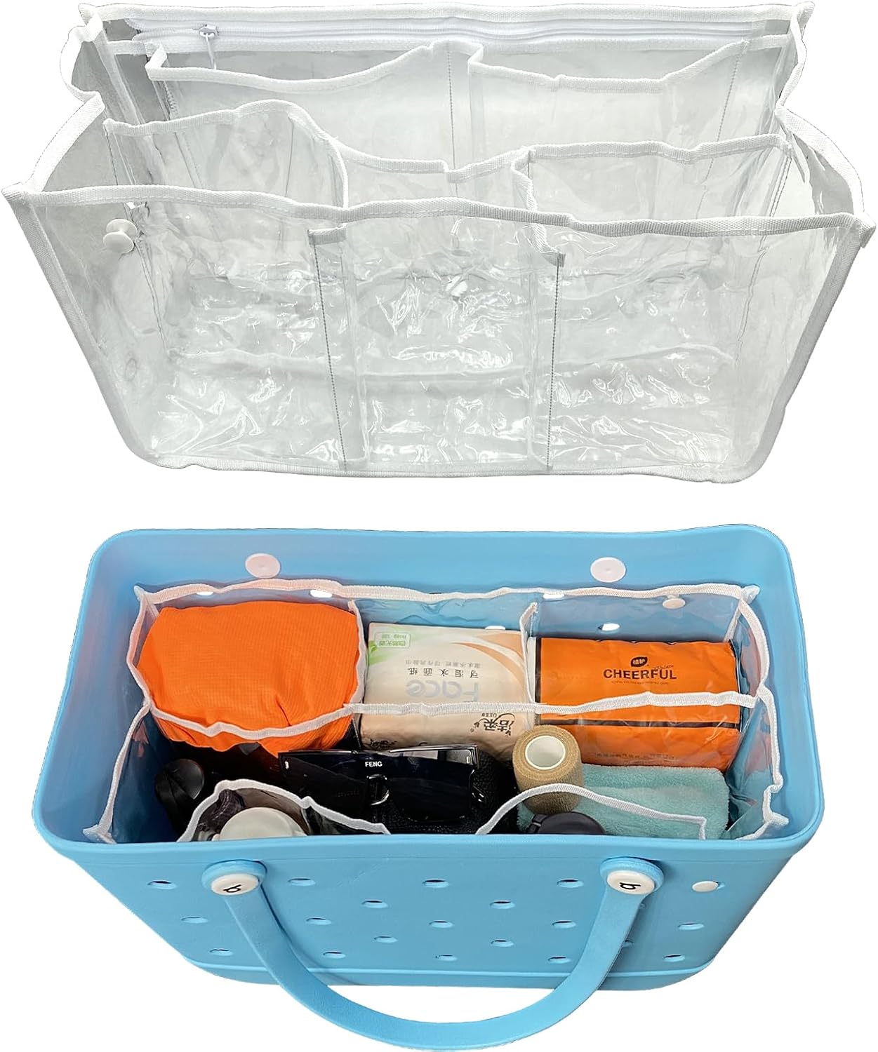 Amazon.com: Yewaii Clear Bogg Bag Organizer - X Large Bench Bag Insert ...