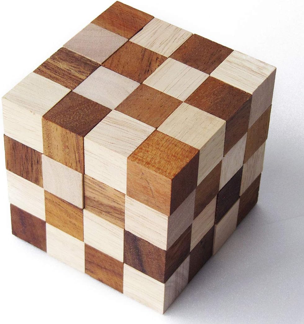 SNAKECUBE 4x4 – Brain teaser for Ages 12 and Above 6/6 Difficulty - Eco ...