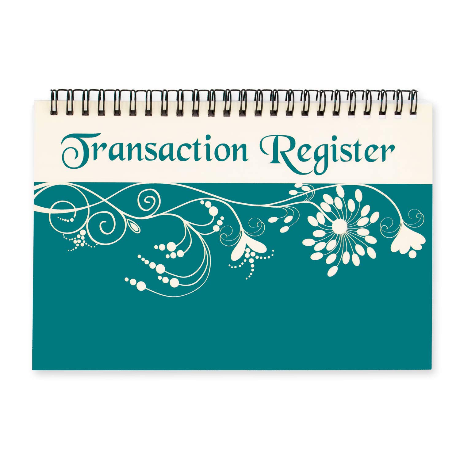 Amazon.com : Top Spiral Bound Floral Filigree Checkbook/Transaction ...