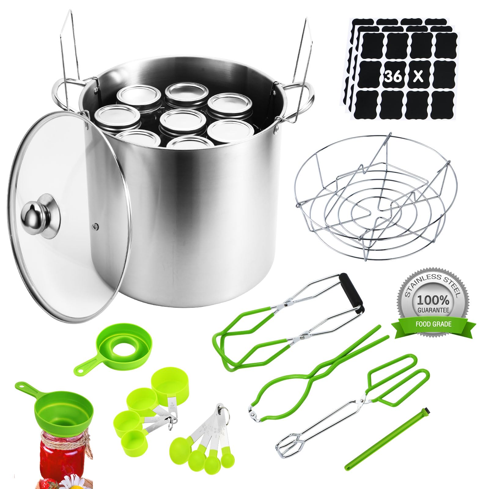 Snapklik.com : Canning Pot Water Bath Canner 20quart Stock Pot ...