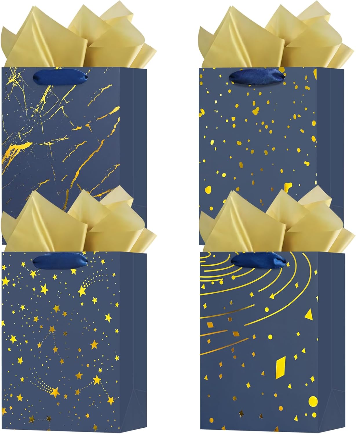 Amazon.com: OFIHANLY 4 Pack 9" Small Size Gift Bags with Handles for ...