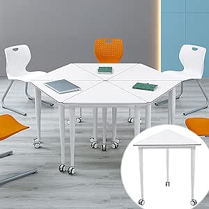 Conference Room Tables, 6 Pack Small Conference Table Rolling Seminar ...