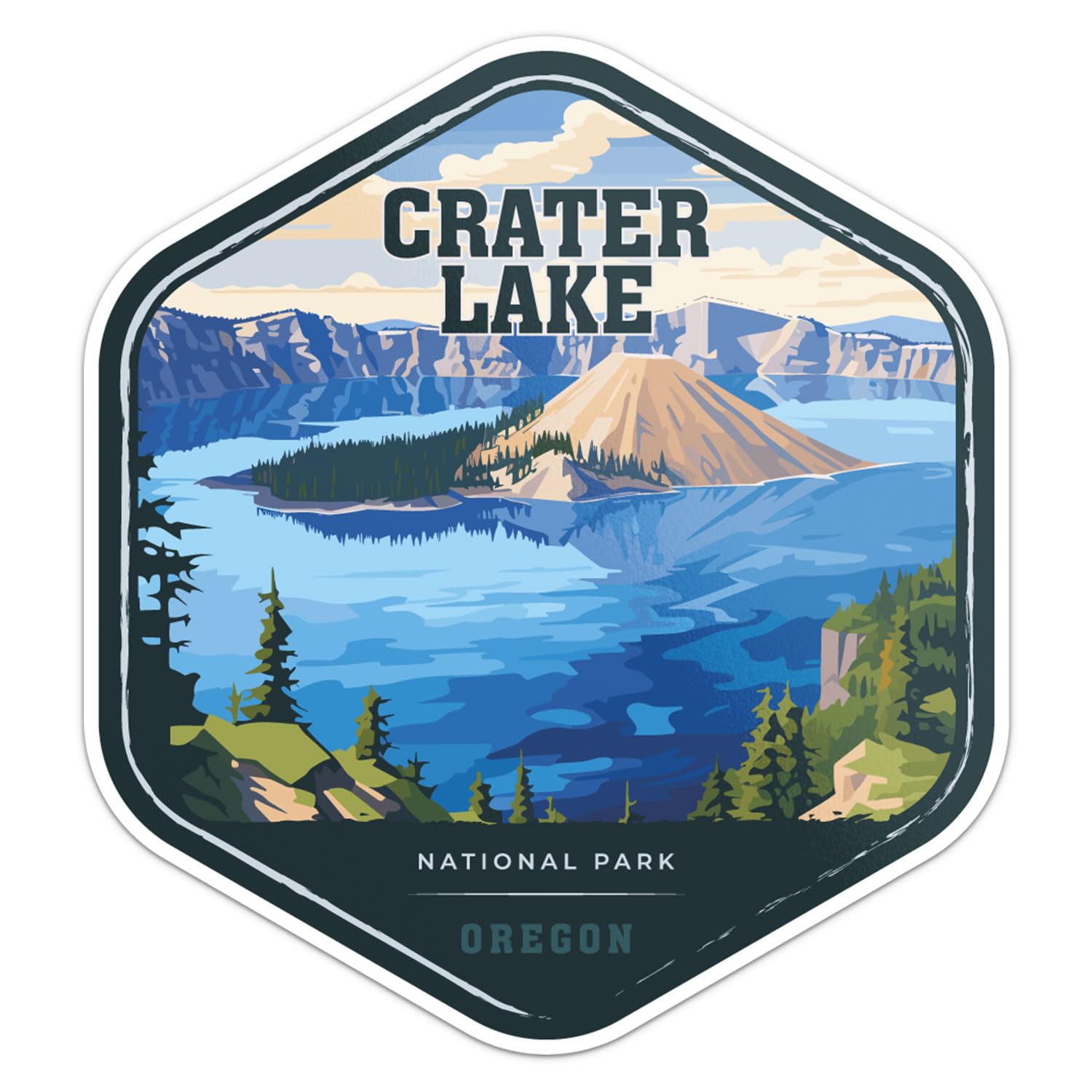 Amazon.com - Crater Lake National Park Sticker - Waterproof Vinyl Decal ...