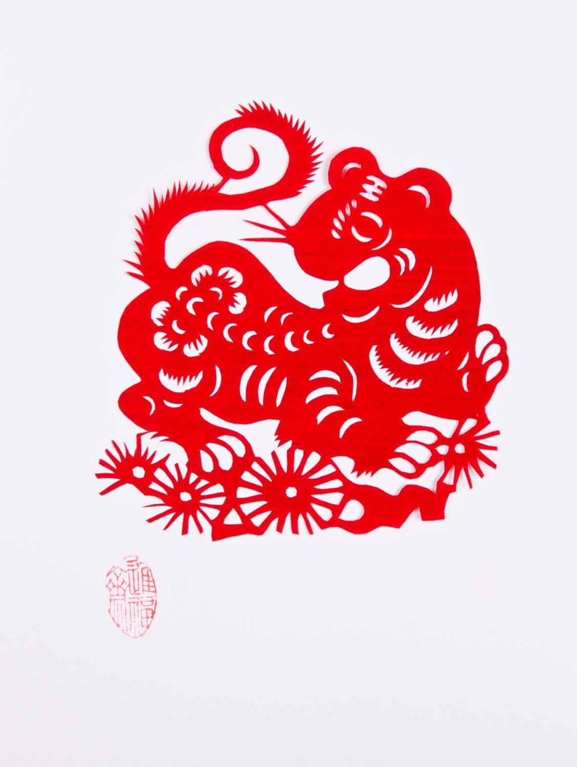 Amazon.com: Traditional Paper Cut-out Art - Year of The Tiger / Chinese ...