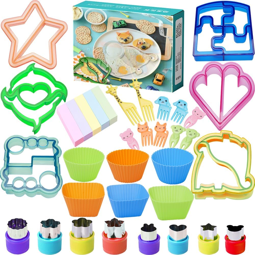 Amazon.com: Sandwich Cutters for Kids - Vegetable Fruit Bread Shape ...