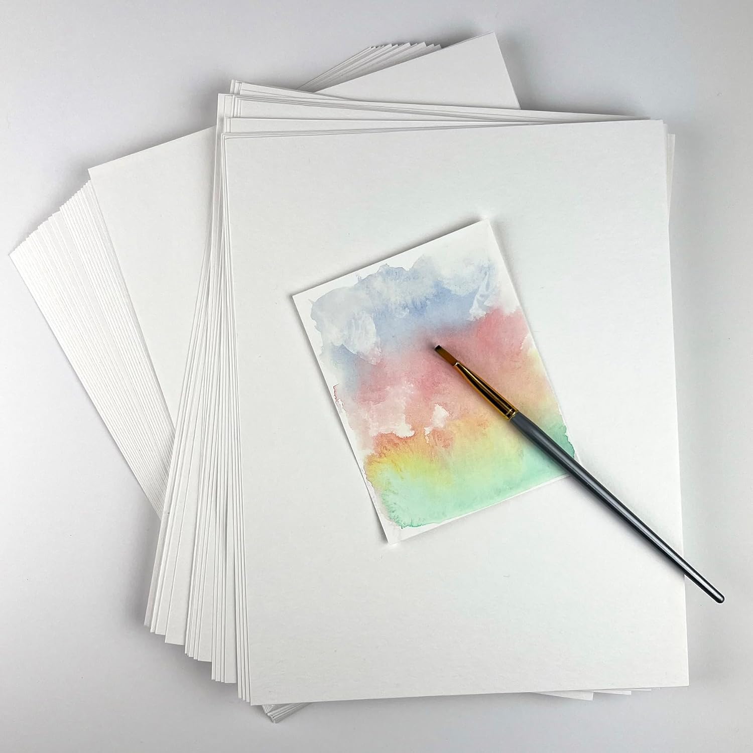 Amazon.com: 50 Sheets Watercolor Paper White Cold Press (300GSM, 8.5x11)