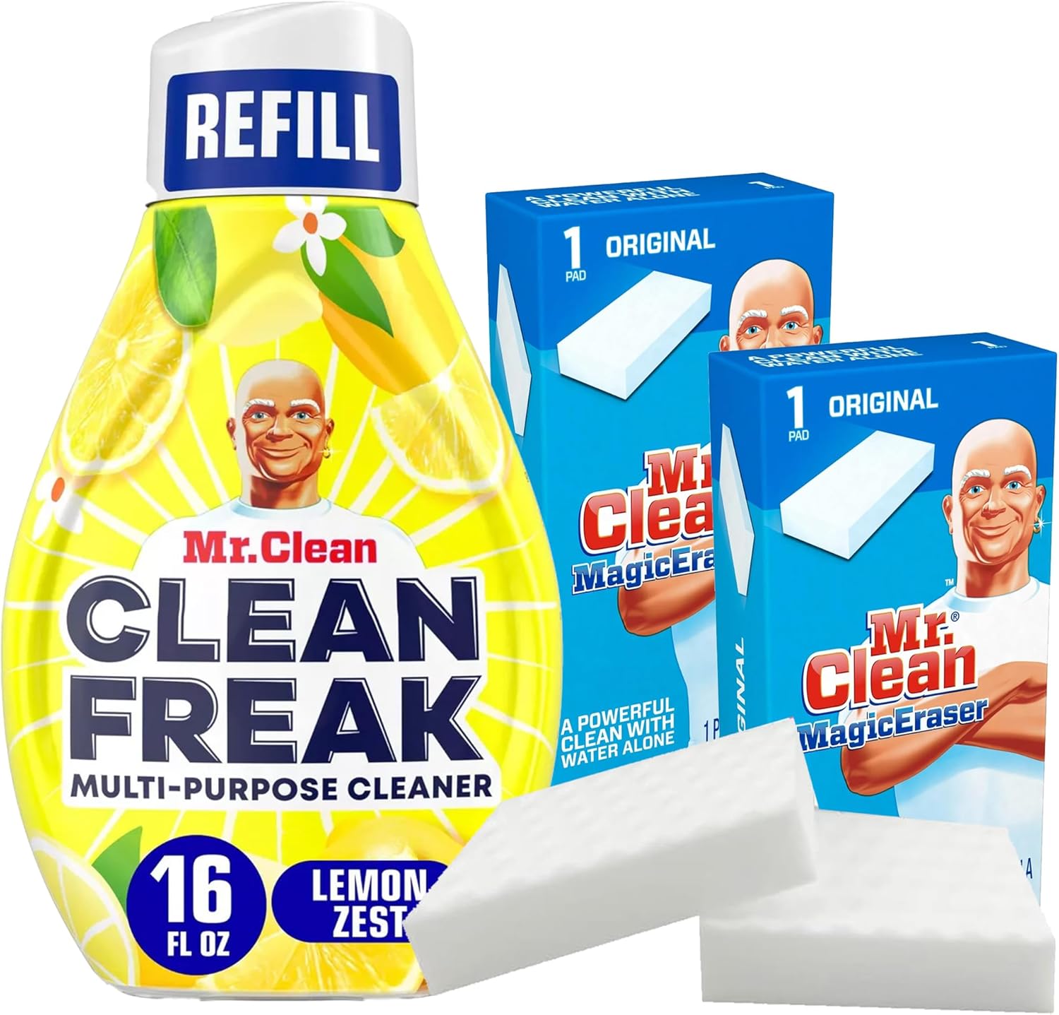 Amazon.com: Mr Clean Freak Multi Surface Spray Lemon Scent Refill - 2 ...