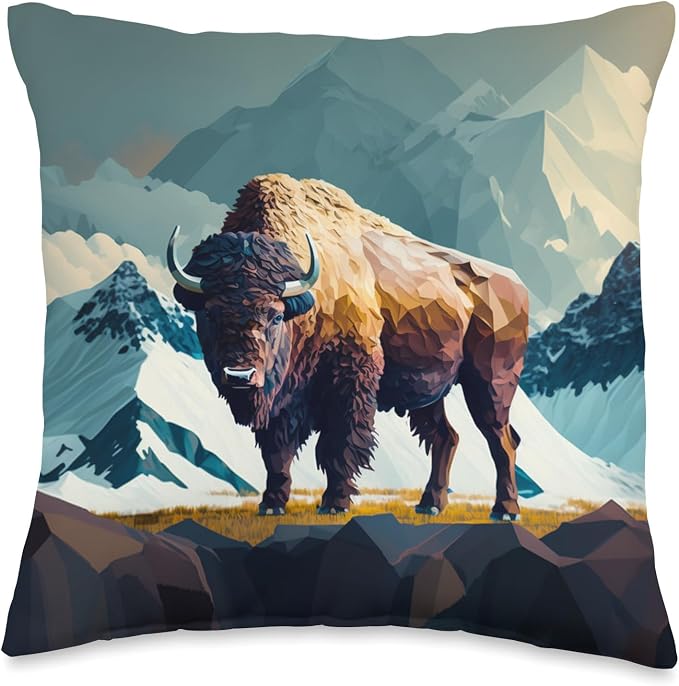 Amazon.com: Buffalo American Bison Throw Pillow : Home & Kitchen