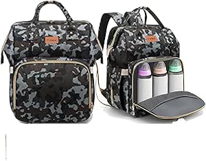 Amazon.com: KUWANI Baby Diaper Bag Backpack with Changing Station ...