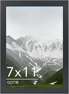 Amazon.com - QOTIB 7x11 Picture Frame Black for Wall Mounting or ...
