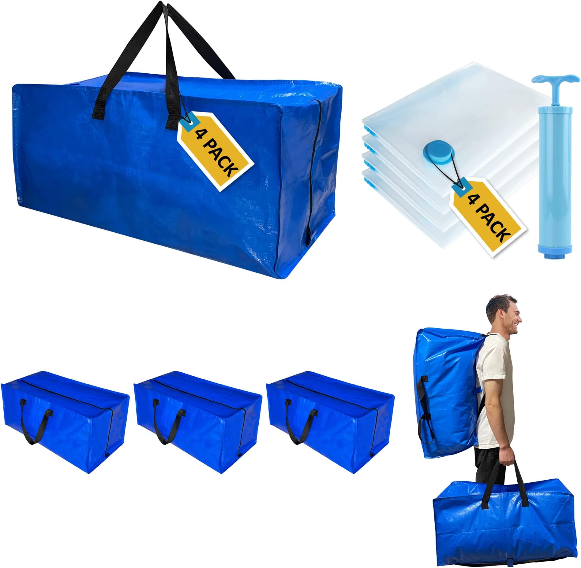 Amazon.com: AXIESO Extra Large Moving Bags - 6-Pack Heavy Duty Moving ...