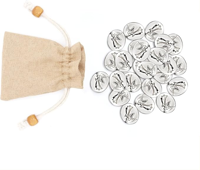 Amazon.com: Spirit Guardian Angel Tokens - 20 Pcs, 2 Sided Good Luck ...