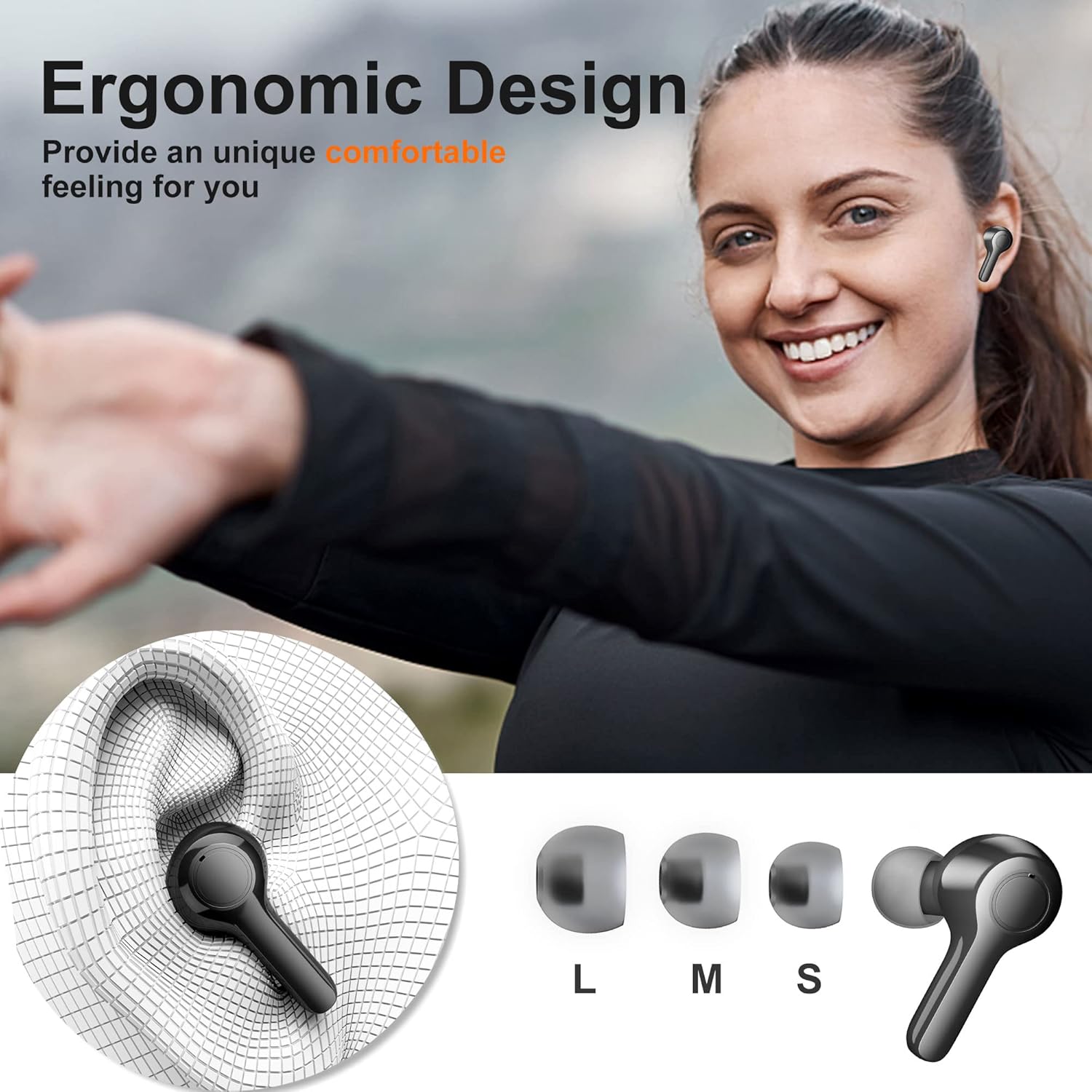 Buy kurdene Bluetooth Wireless Ear Buds, with [Solar Power] Charging ...