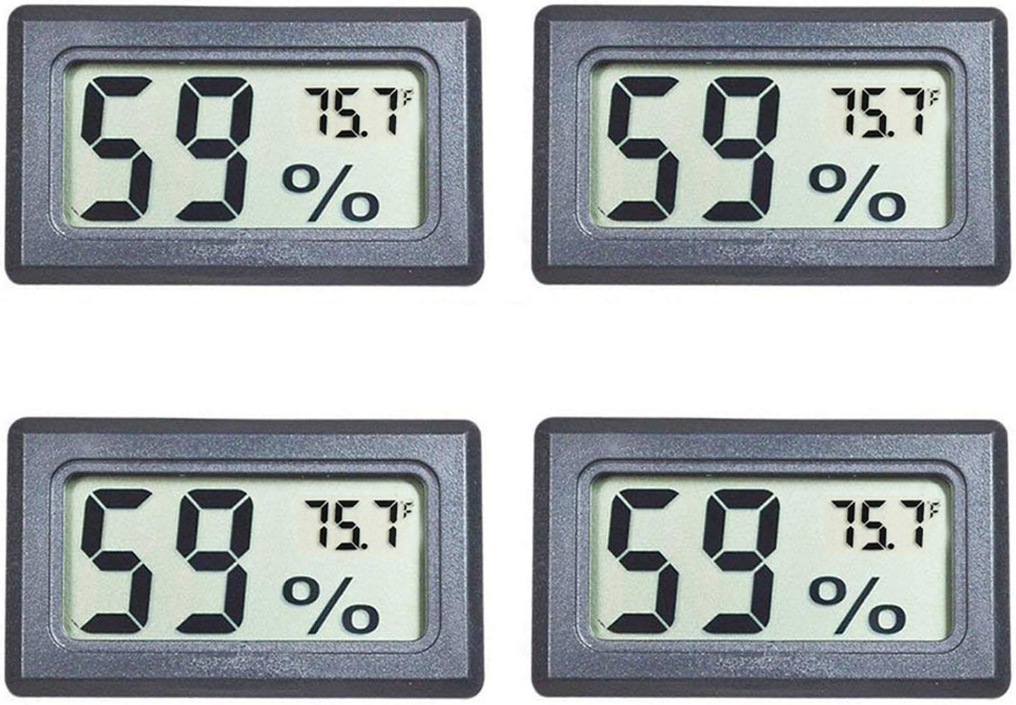 Amazon.com: 4-Pack Mini Digital Temperature Humidity Meters Gauge ...