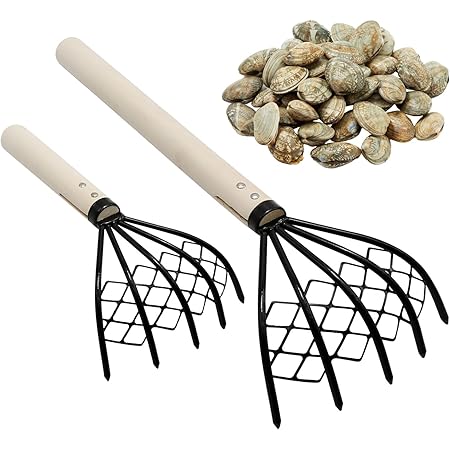 Amazon.com: Vkinman 2 Pcs Claw Rake Clam Scraper Tool for Beach ...