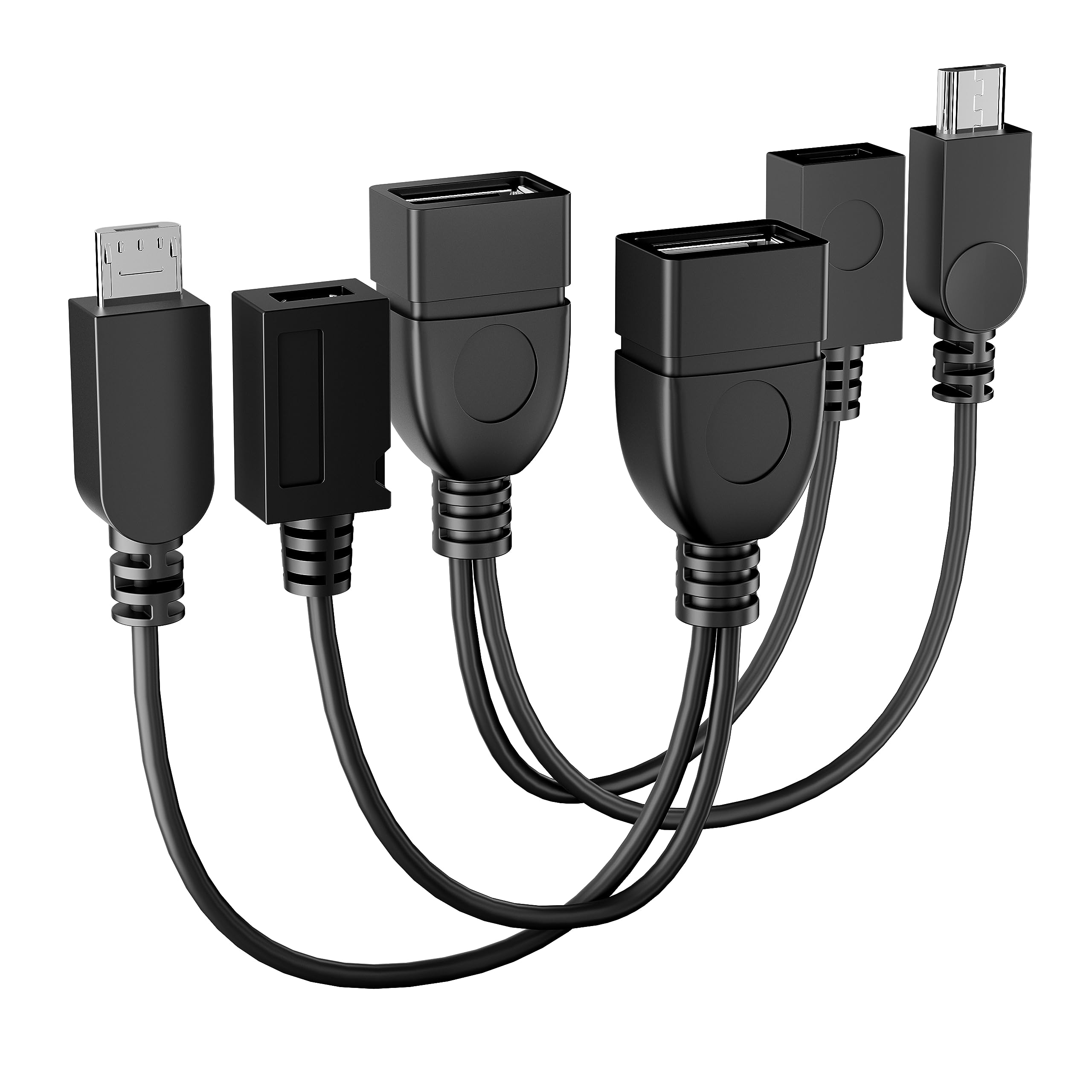 Amazon.com: FAWETTY Micro USB OTG Splitter Cable，2-in-1 Micro USB to ...