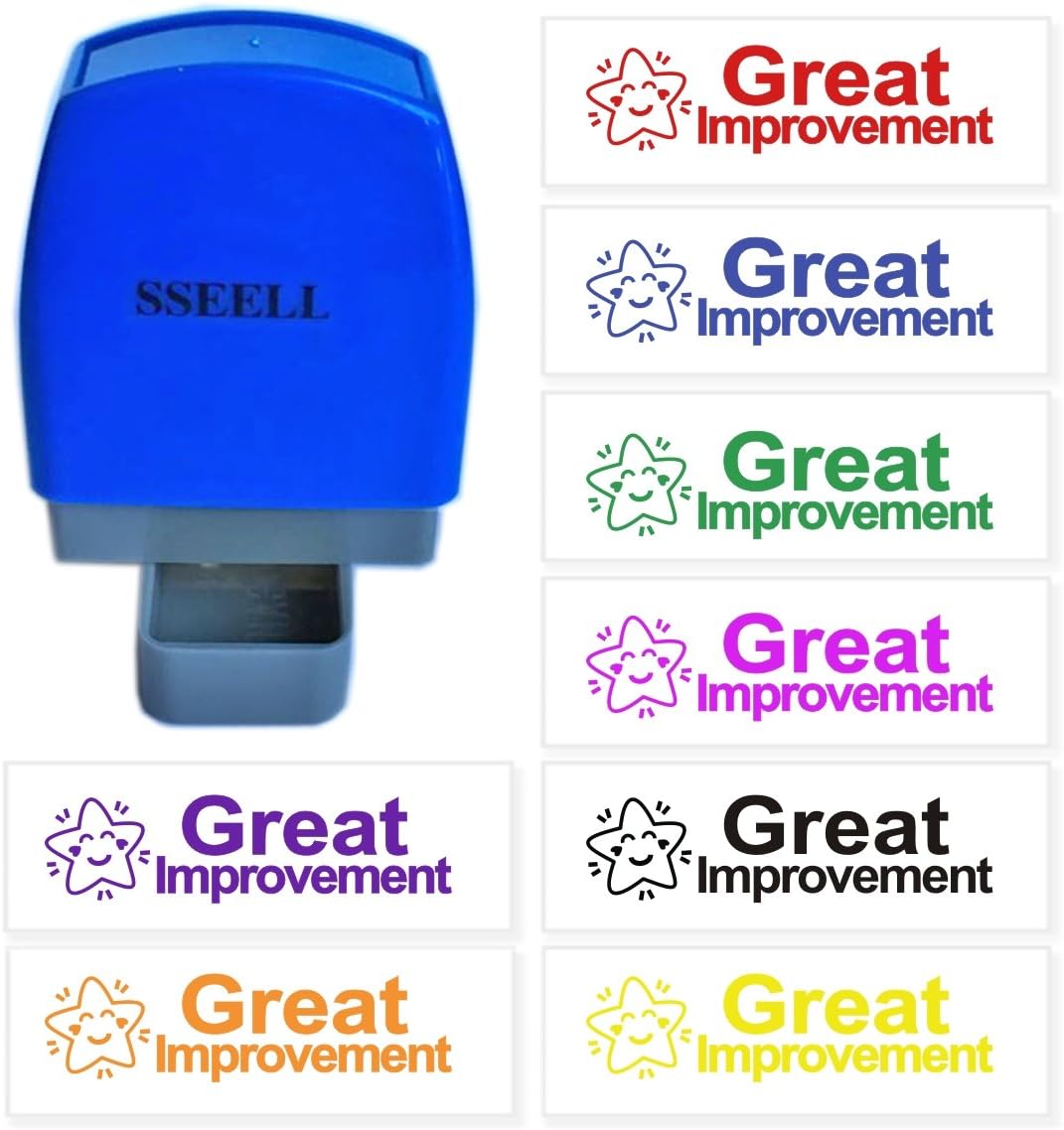 SSEELL Great Improvement Reward Stamp Self Inking for School Student ...